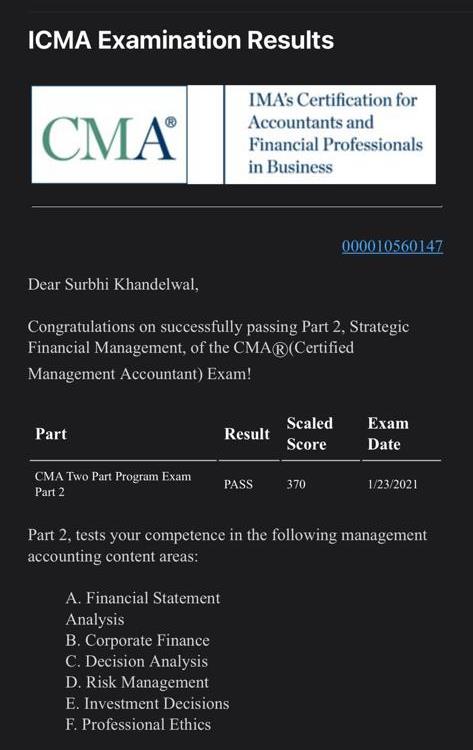 US CMA Certification Course in India - US CMA Training Classes