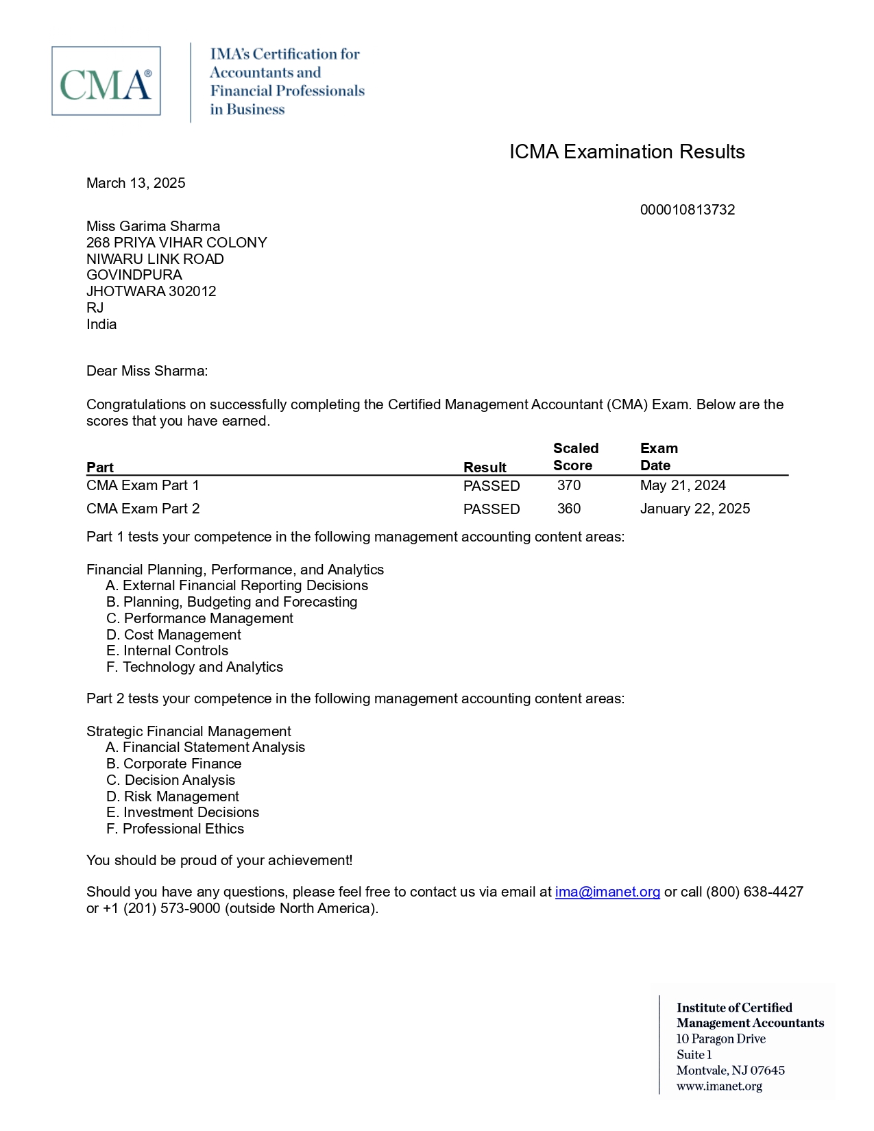 US CMA Certification Course in India - US CMA Training Classes