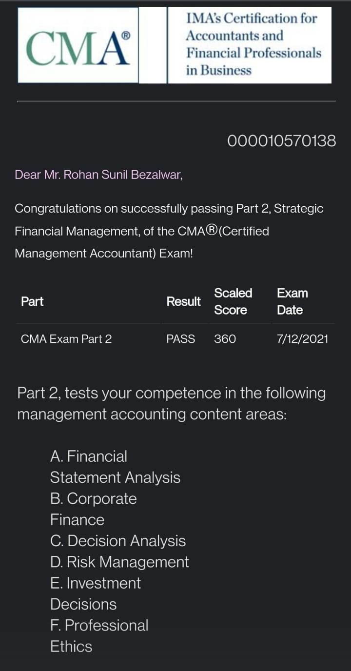 US CMA Certification Course in India - US CMA Training Classes