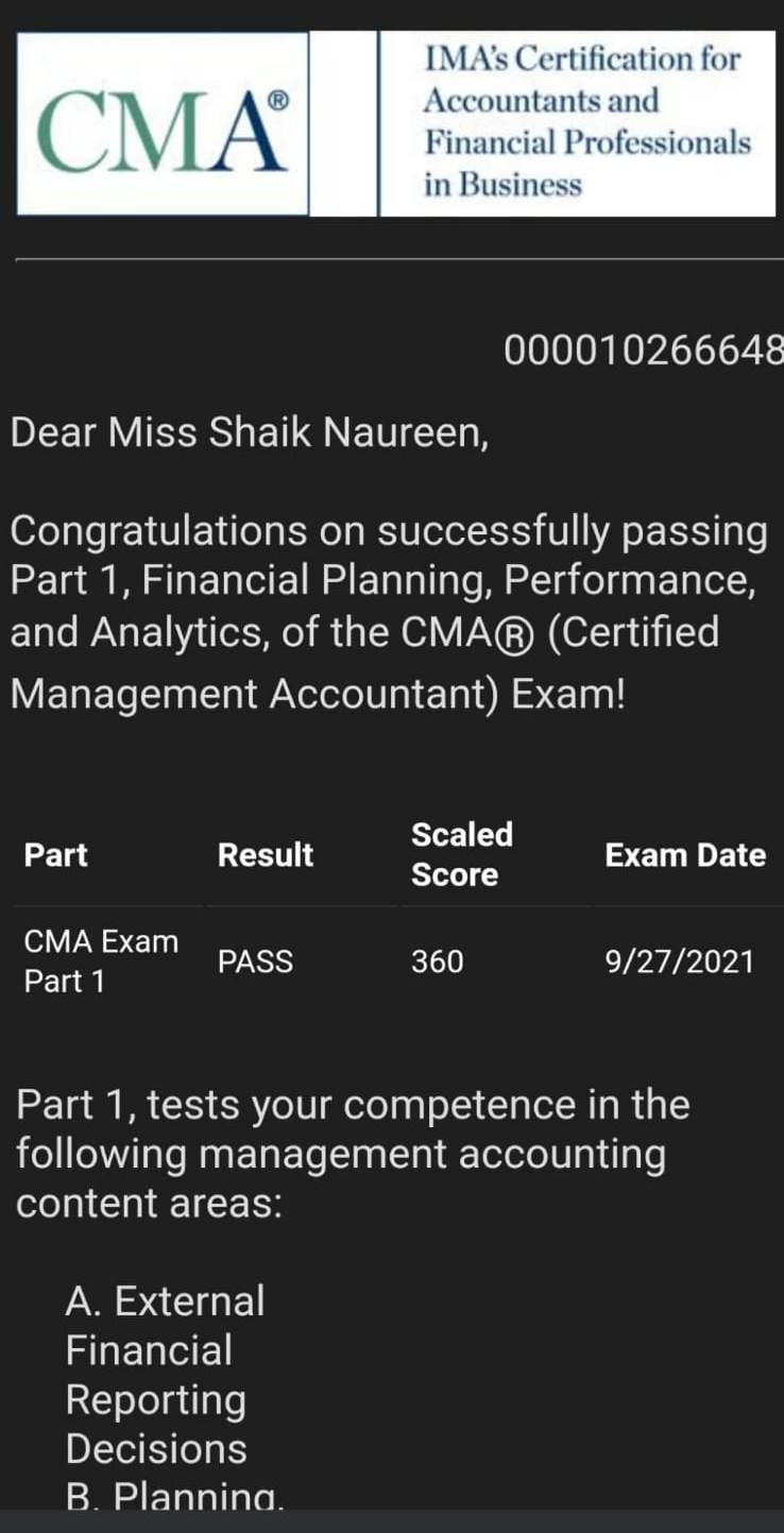 US CMA Certification Course in India - US CMA Training Classes