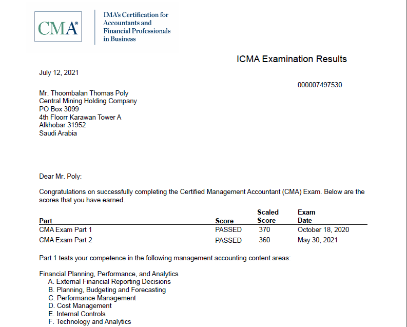 US CMA Certification Course in India - US CMA Training Classes